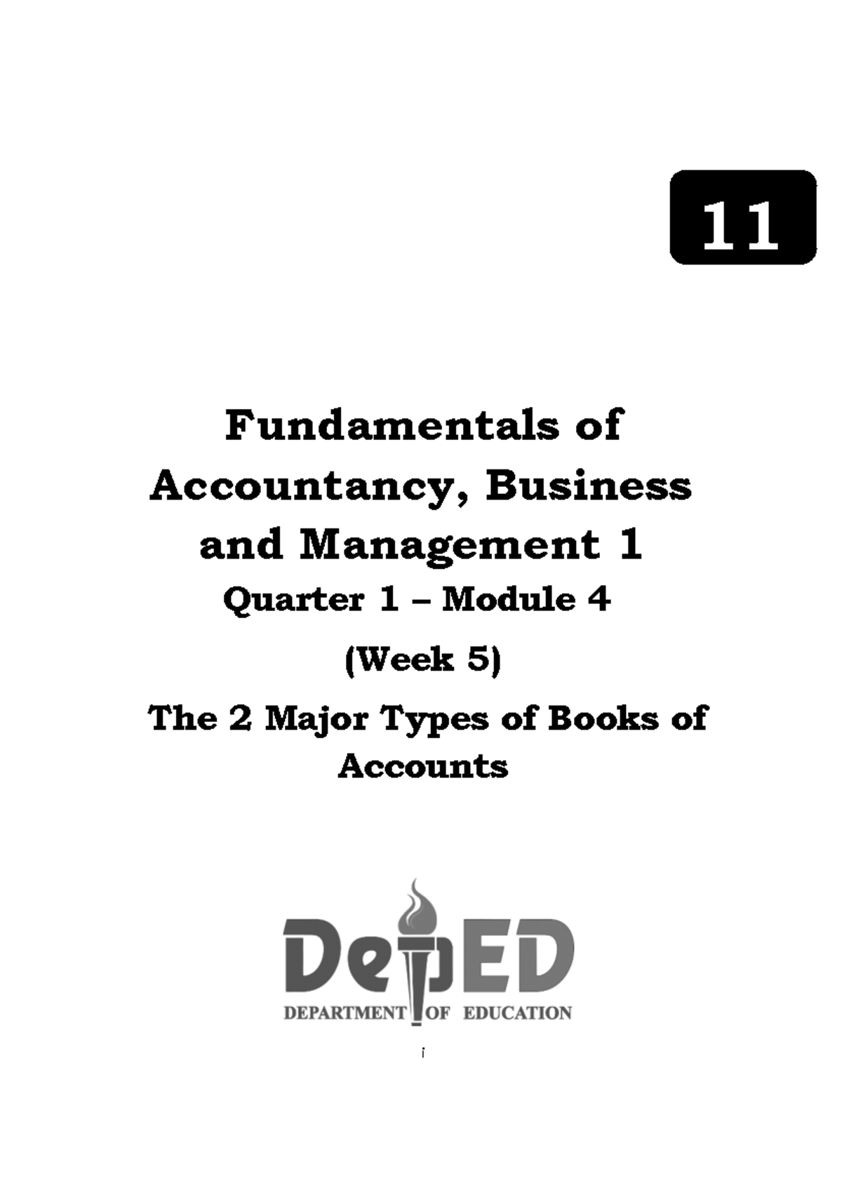 Q1 FABM 1 - Module 4: Major Types of Books of Accounts Overview - Studocu