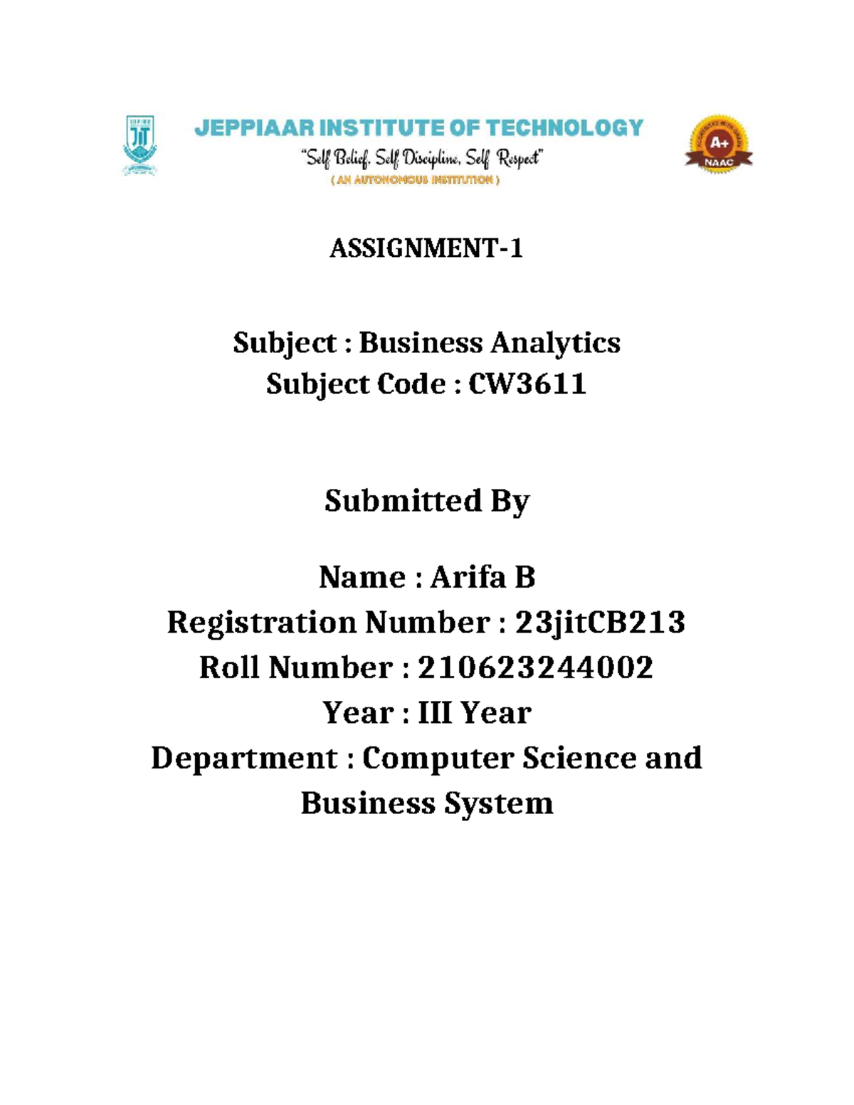 CW3611 Business Analytics: Comparing Analytics Life Cycle Models and Data - Studocu