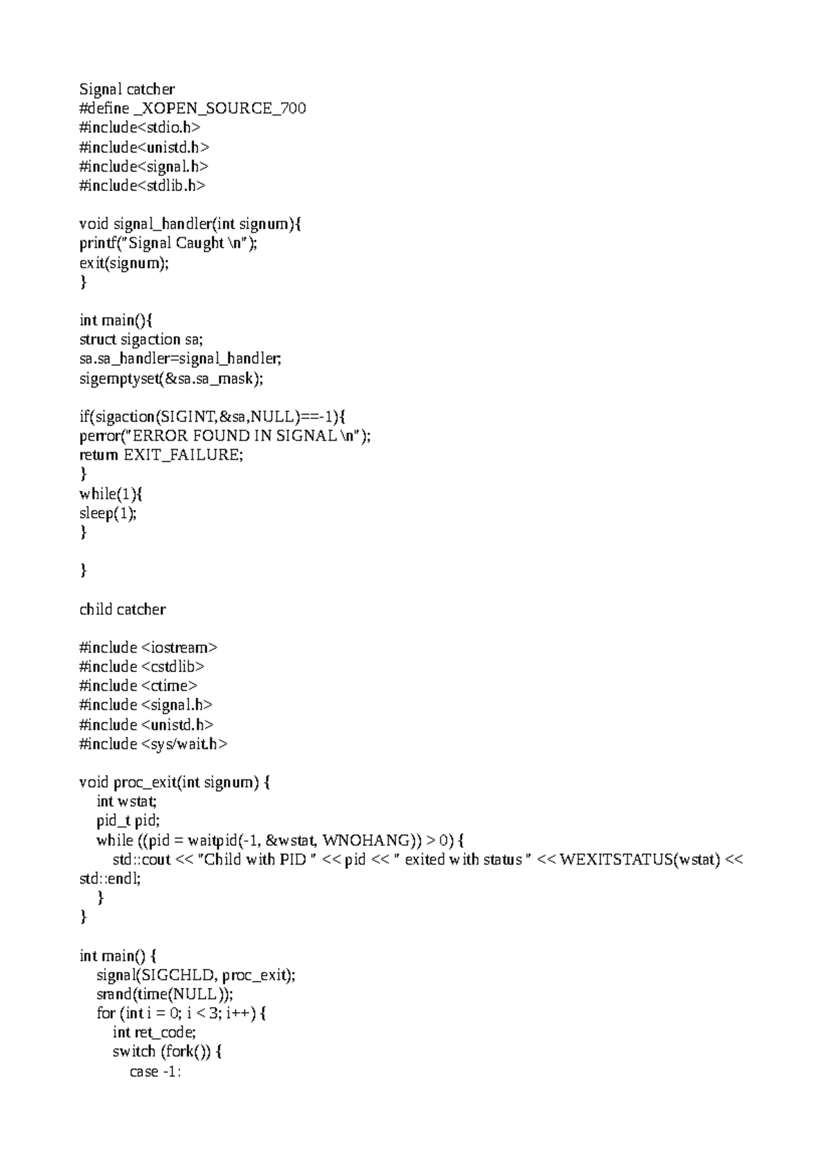 Threading Example Code - Signal Handling and Multi-threading Concepts ...