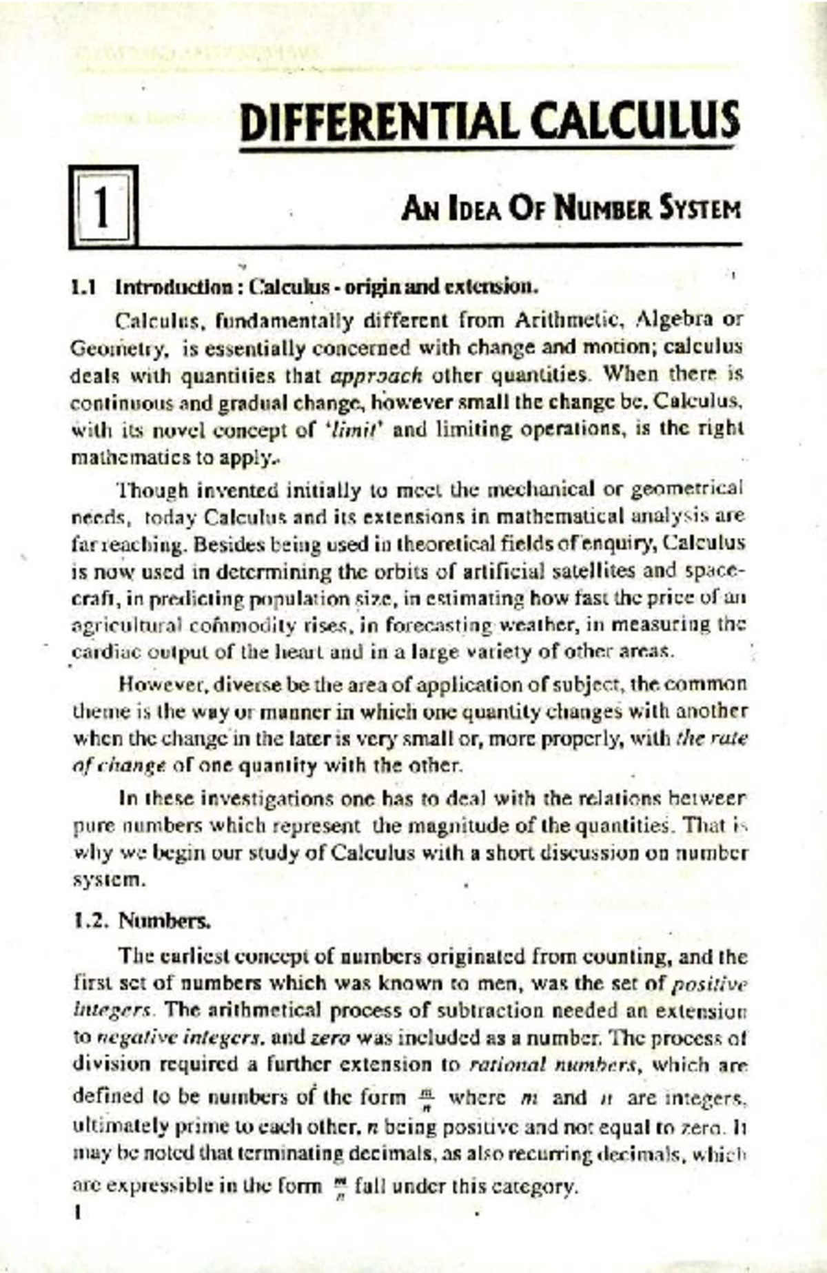 Differential Calculus: An Idea of Number System (Chapter 1-7) - Studocu