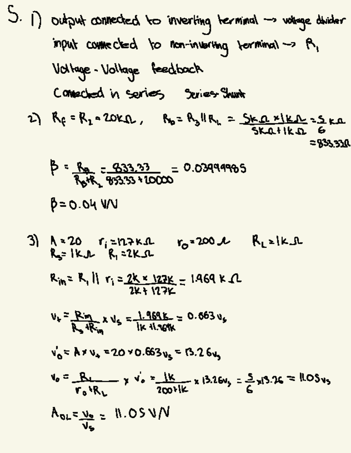 Q5 Practice Question Calculations - Handwritten Notes - Studocu