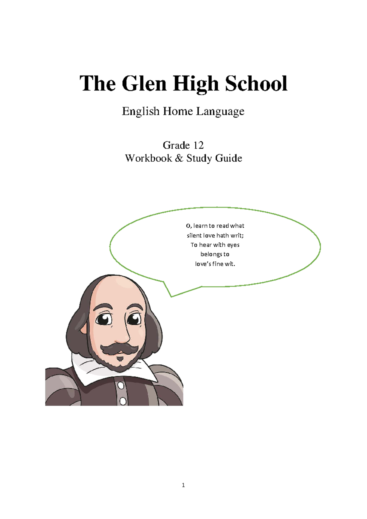 2025 G12 ENG Workbook - Comprehensive Study Guide for Literature - Studocu