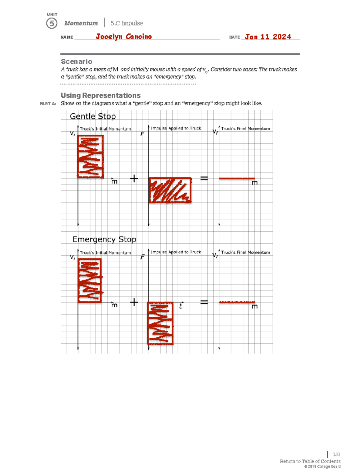 AP Physics Workbook 5-C: Momentum & Impulse Scenarios Analysis - Studocu