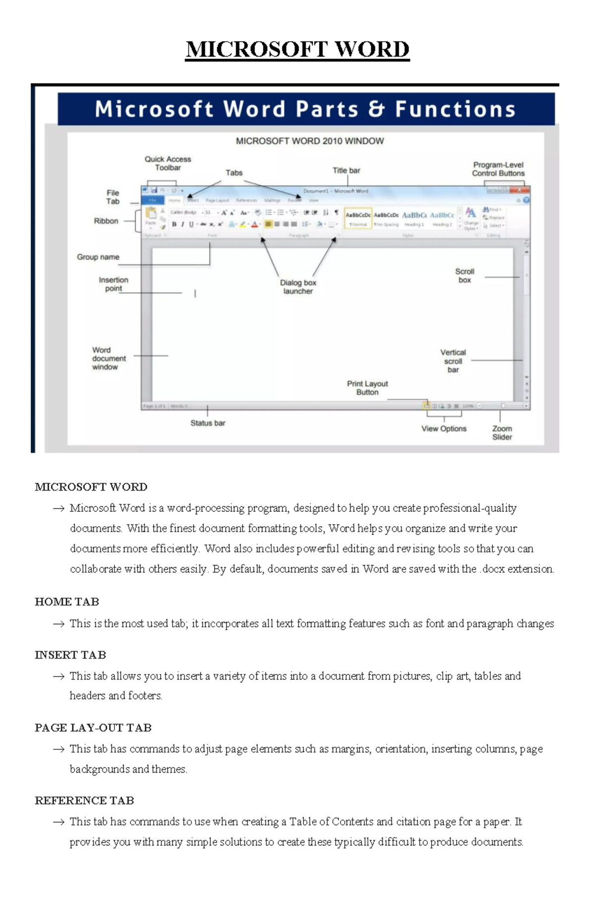 Microsoft Word - Midterm Study Guide on Key Functions and Features ...