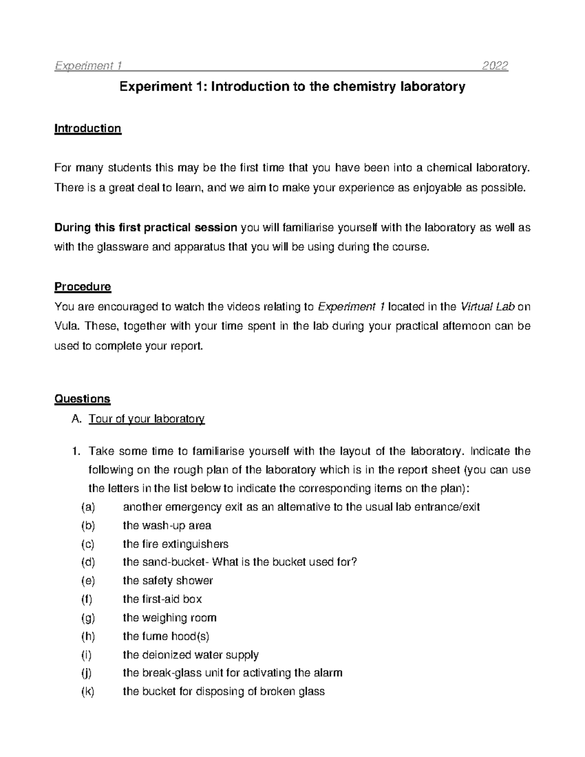 CEM1000W+Experiment+1+Protocol+2022 - Experiment 1 2022 Experiment 1: Introduction to the ...