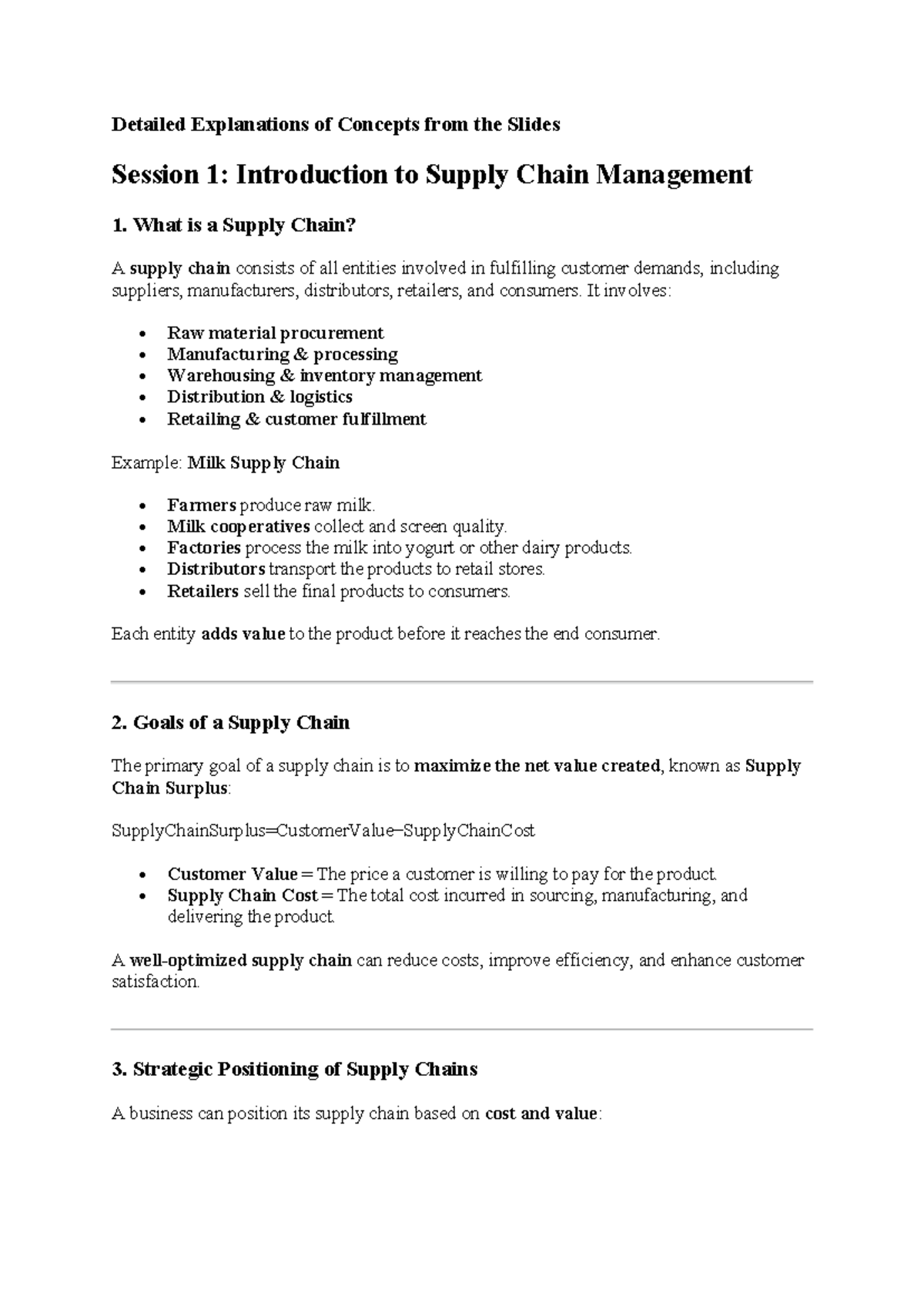 SCM 101: Key Concepts from Chapter 1 & 4 on Supply Chain Management ...