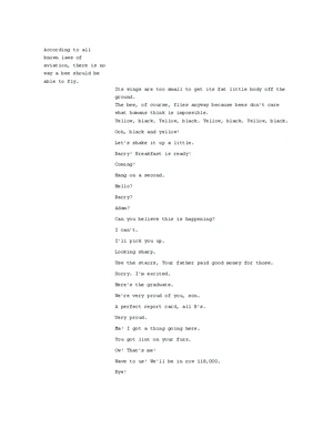 Bee Movie Script Analysis: A Study of Themes and Characters - Studocu