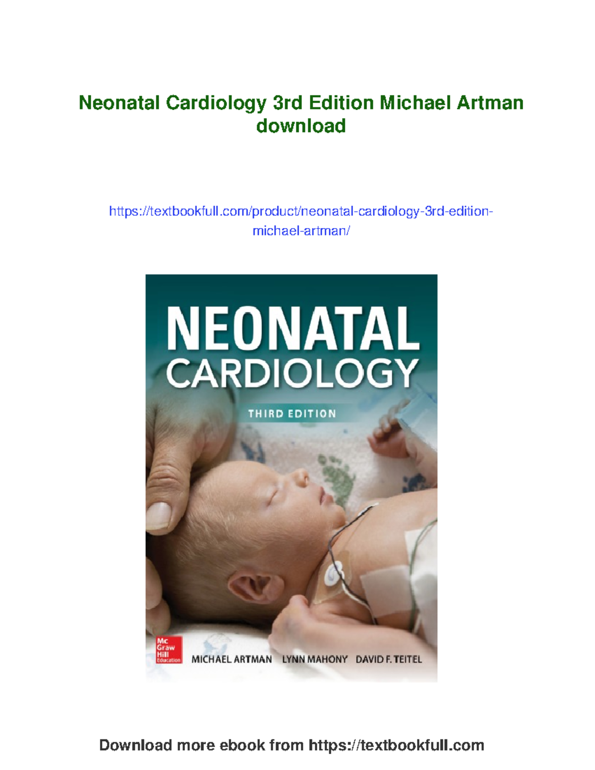 Neonatal Cardiology 3rd Edition by Michael Artman - Key Insights and ...