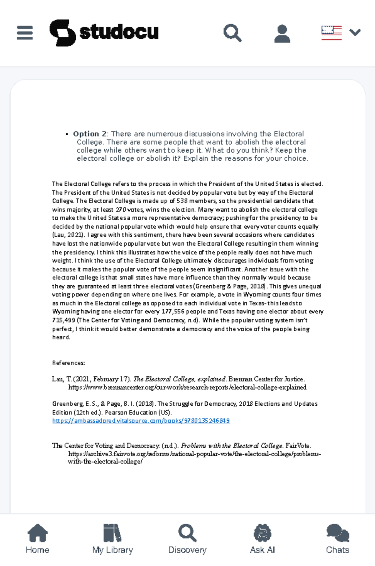 Poli 101 Week 4 Discussion: Should We Abolish the Electoral College ...