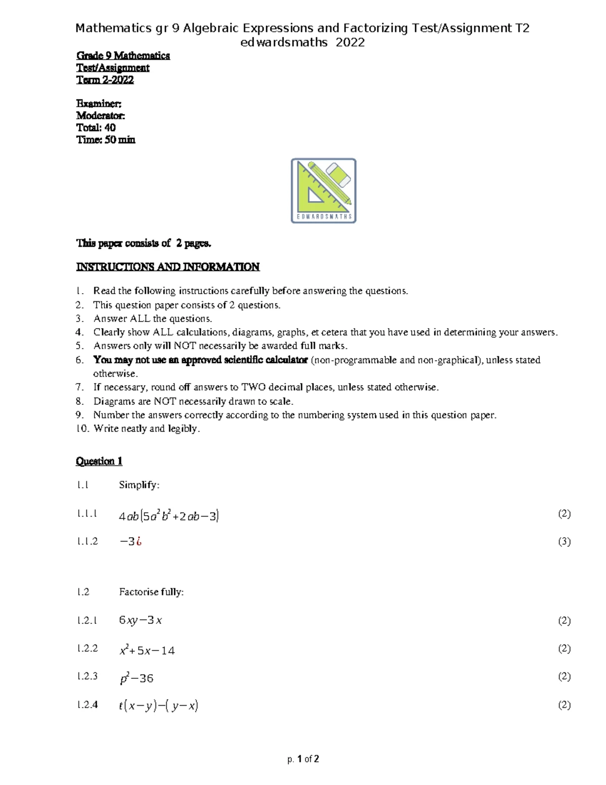 Grade 9 Natural Sciences Practical 3: Investigating pH of Household Substances - Studocu