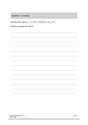 Practice IA2 Exam Solutions - Specialist Mathematics IA2 2025 - Studocu