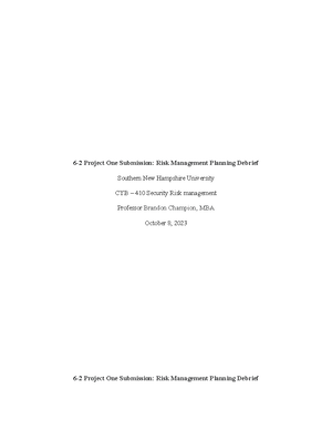 CYB 410 7-1 - 7-1 - CYB 410 7-1 Project Two: Data Life Cycle Management ...