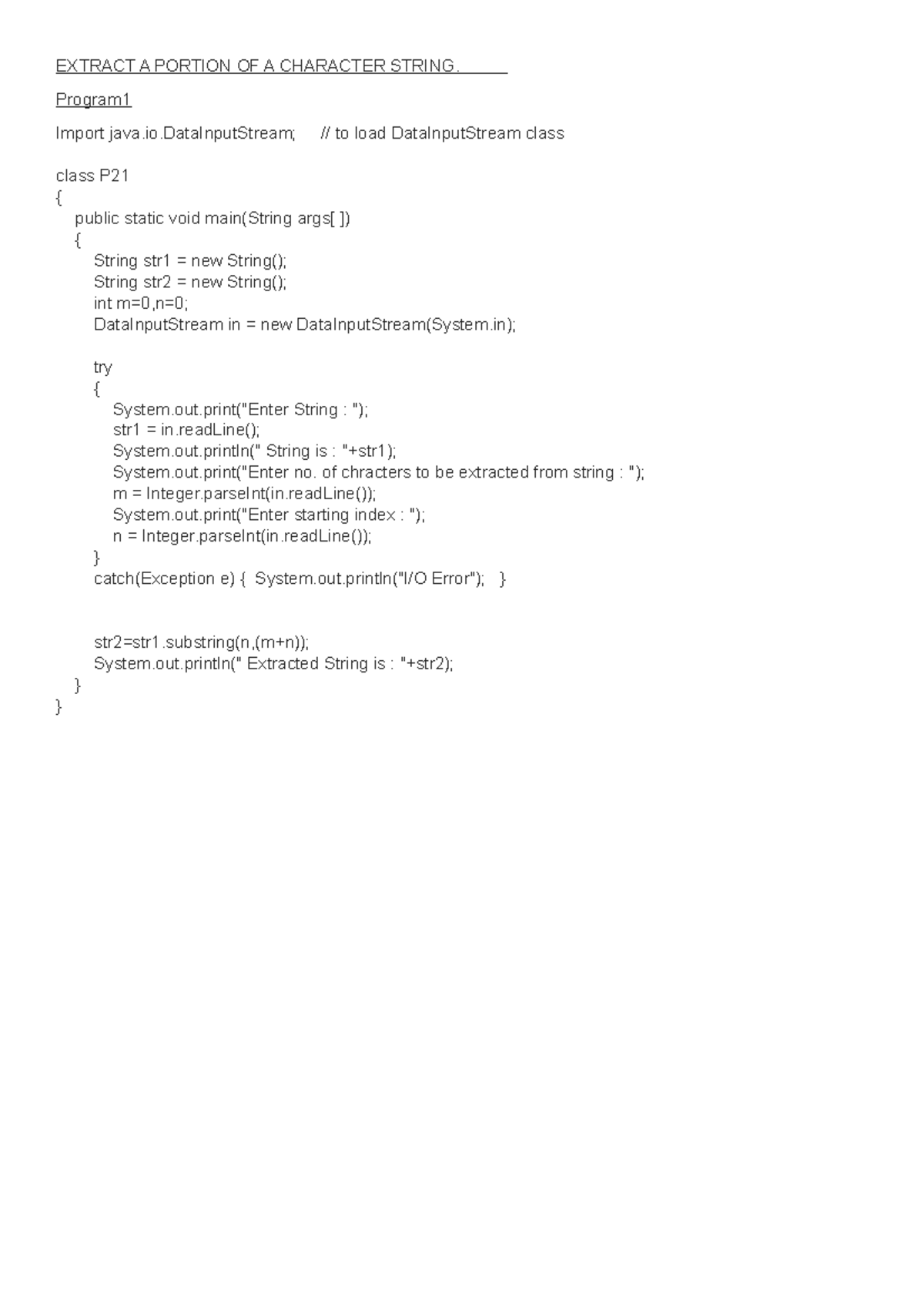 Java Lab Programs and Exercises (CSE101) - Studocu