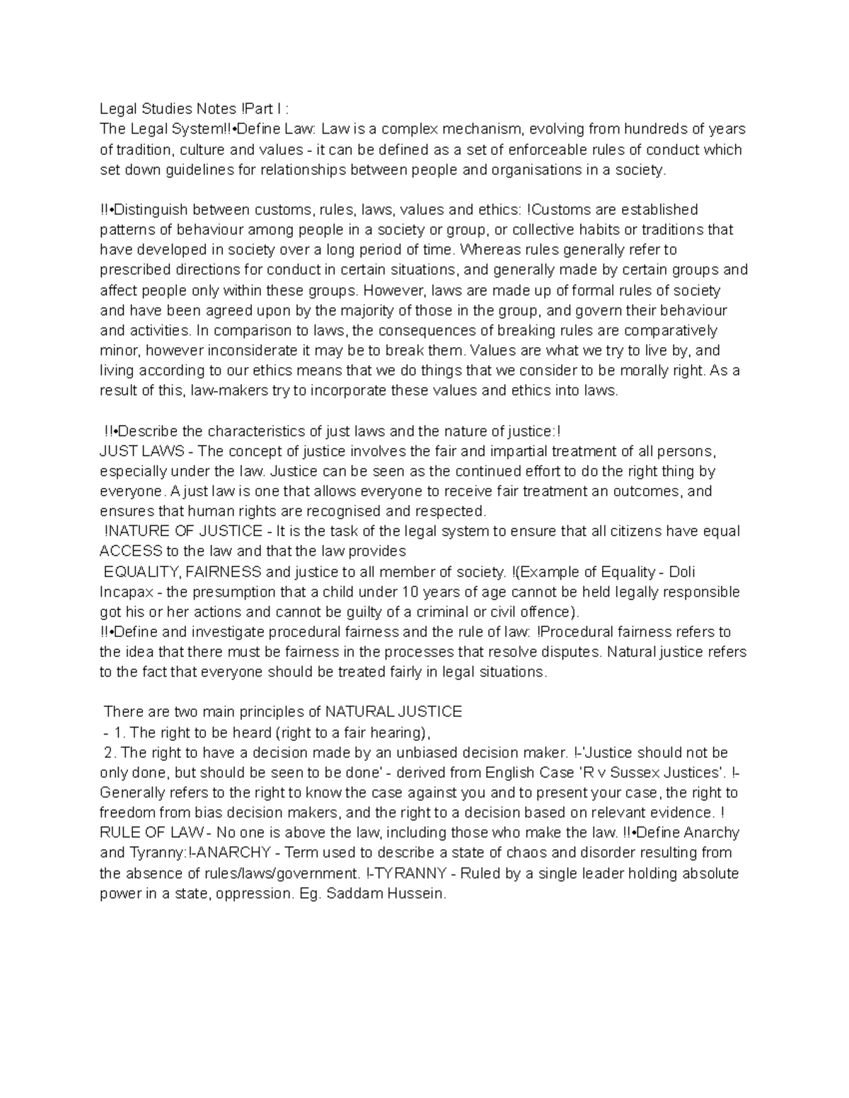 Year 11 Legal Studies: Court System Overview and Hierarchy Notes - Studocu