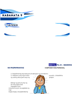 [Solved] Paano magiging mas masining at makapanghikayat ang paggamit ng ...