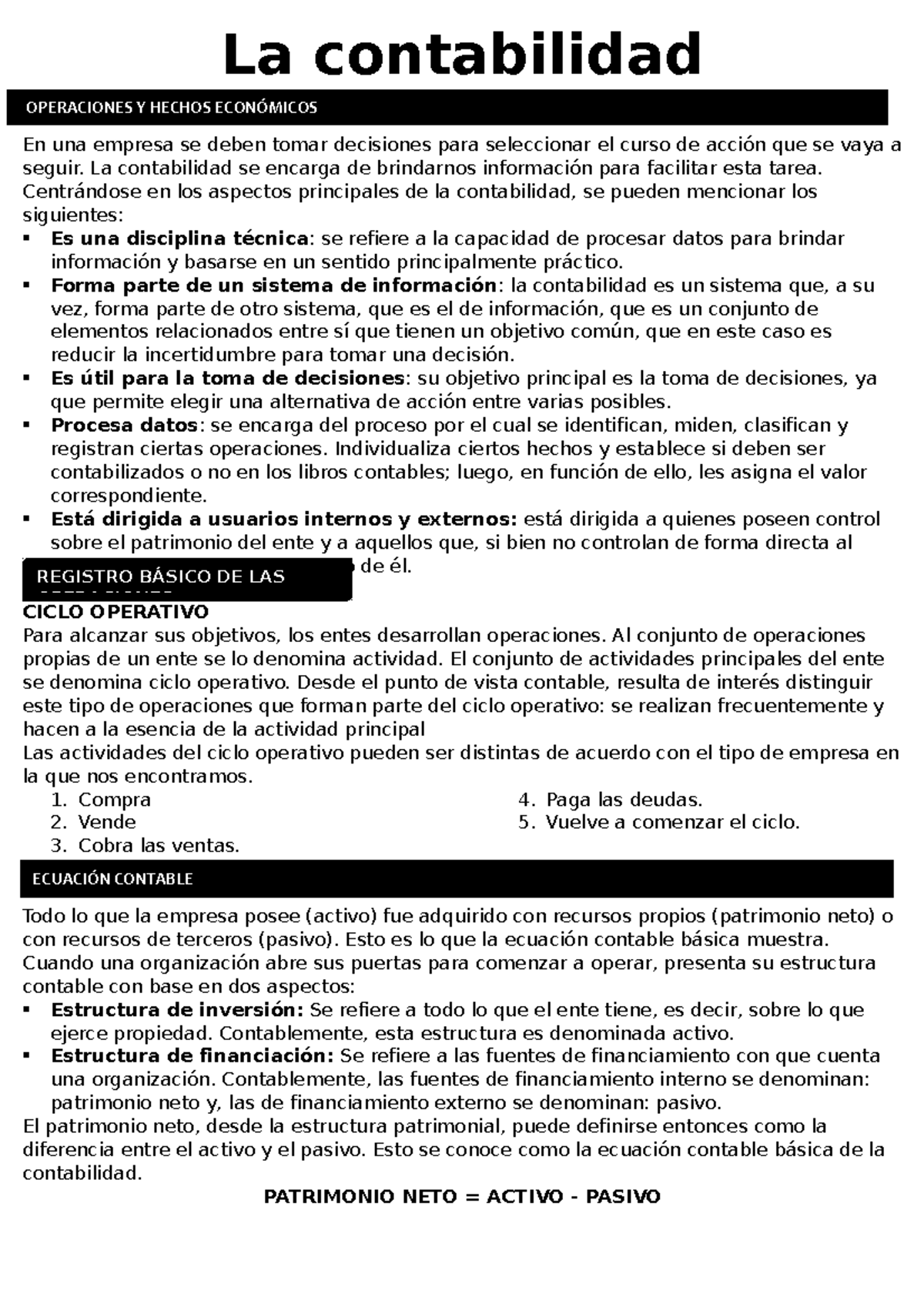 CB M1-2 - Resumen sobre La Contabilidad y su Proceso Contable - Studocu