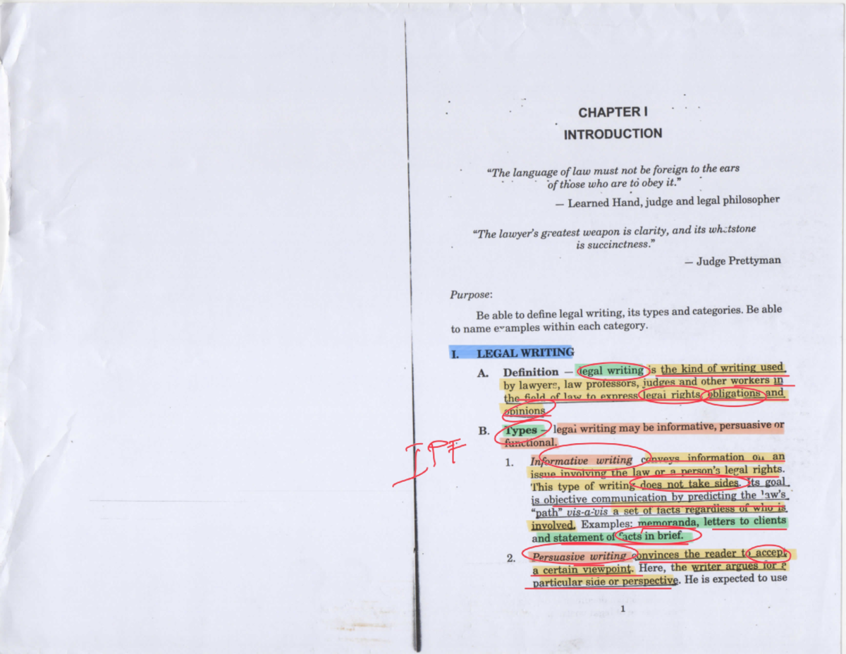 4352018 Legal Writing: Understanding Types and Techniques in the Field ...