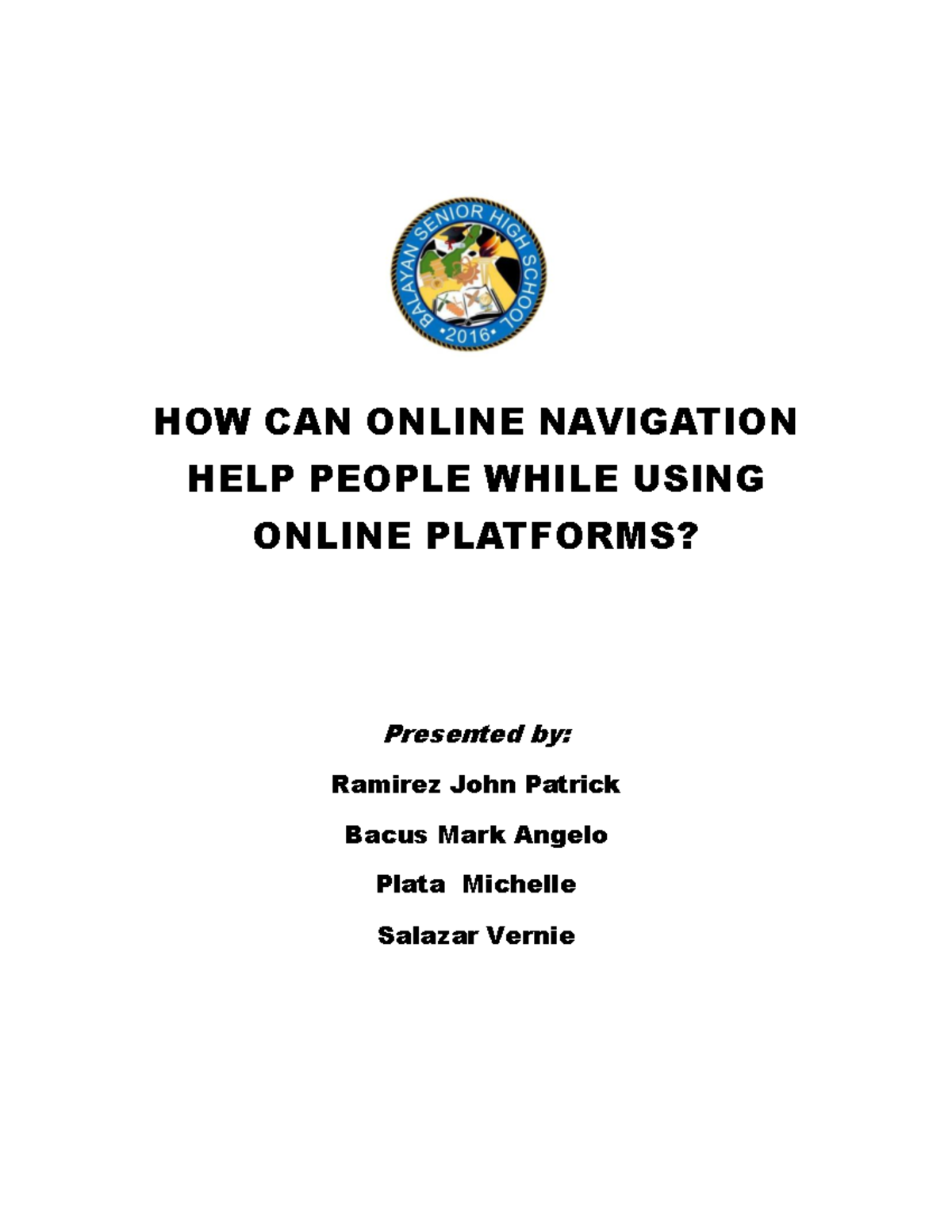 E-Tech-1 - Study on the Impact of Online Navigation Tools - Studocu