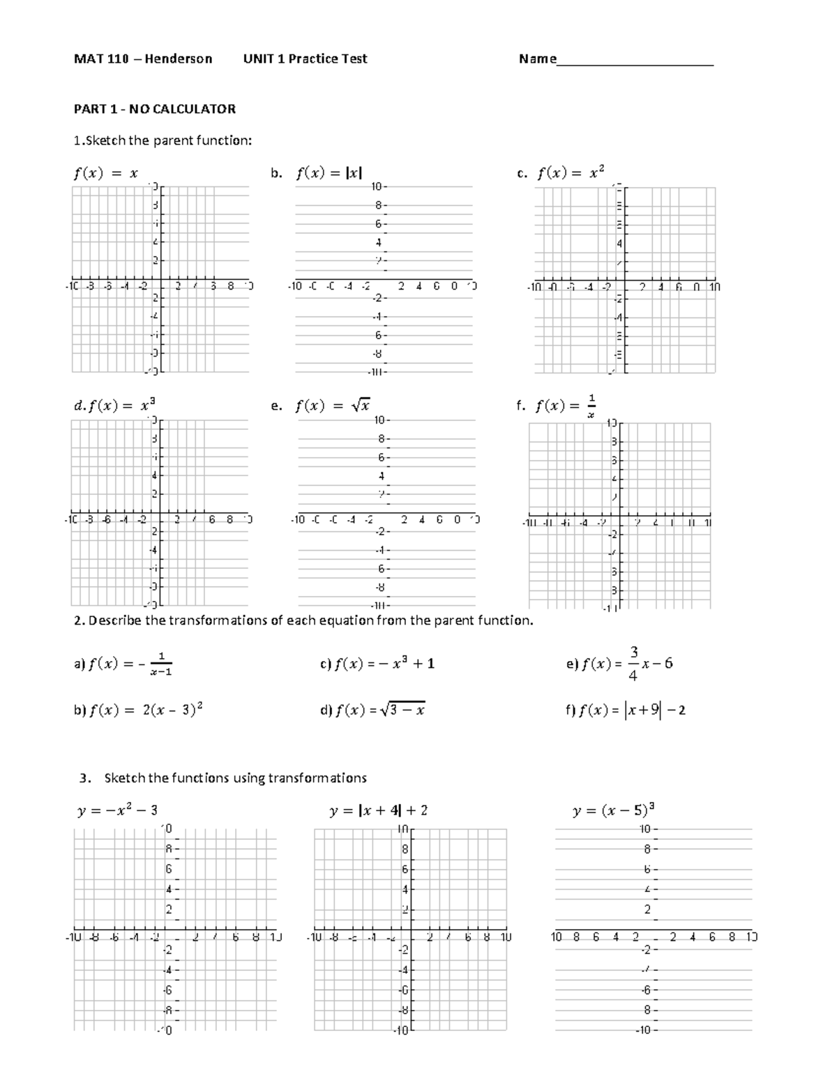 MAT 110 - Unit 1 Practice Test Study Guide - Studocu
