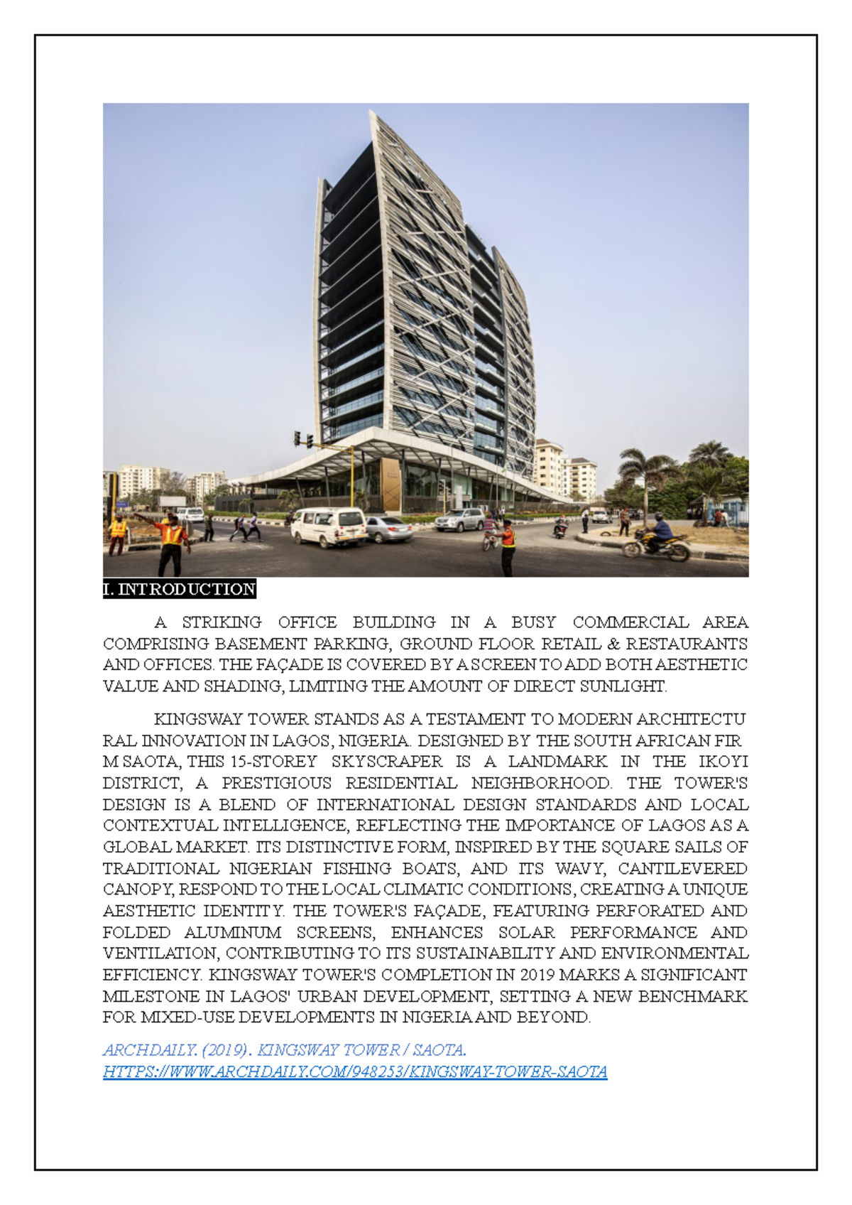 Kingsway Tower Lagos, Nigeria: Architectural Innovation & Design ...