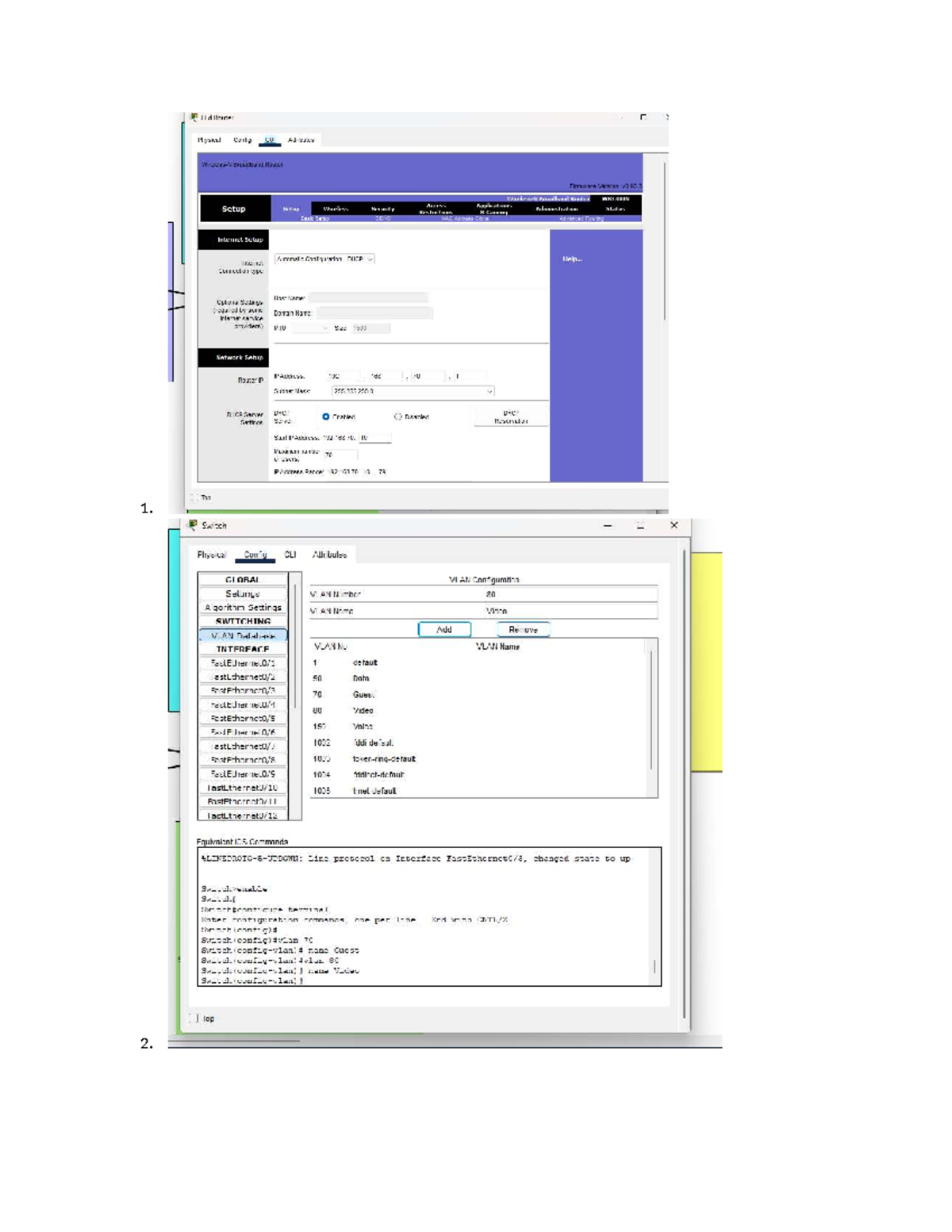 CYB 100 Project: Configuring Broadband Router & VLANs Overview - Studocu
