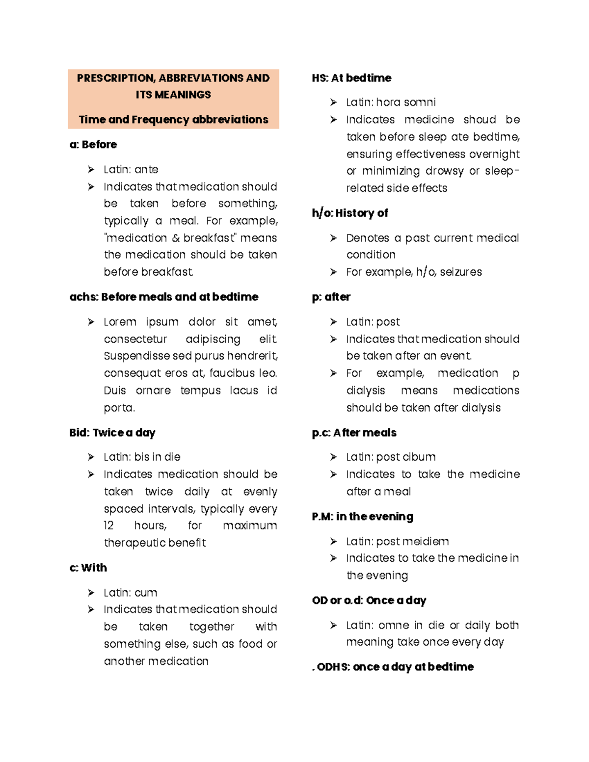 Pharmacology Review: Abbreviations, History & Key Concepts - Studocu