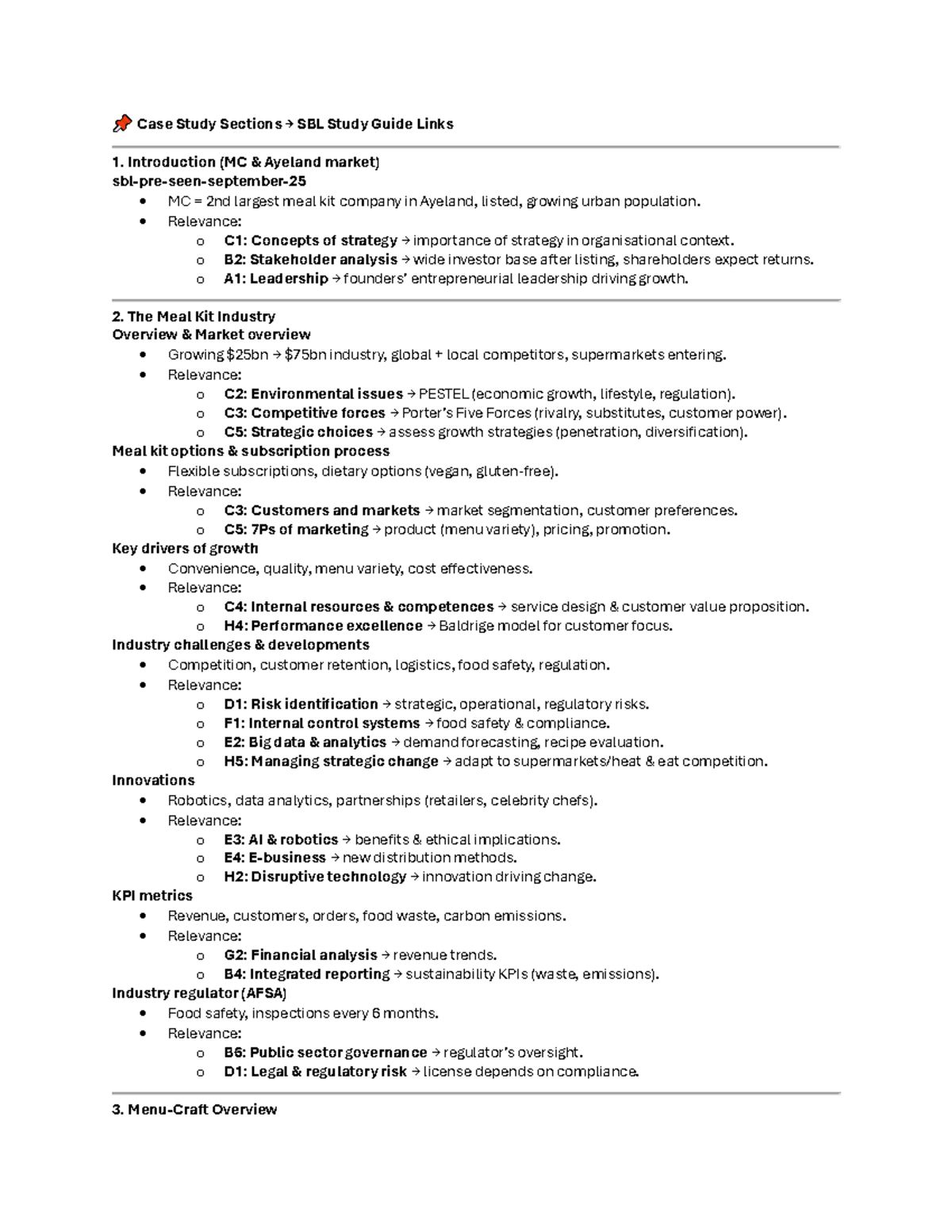 MC Pre-Seen Case Study Analysis - SBL September 2025 - Studeersnel
