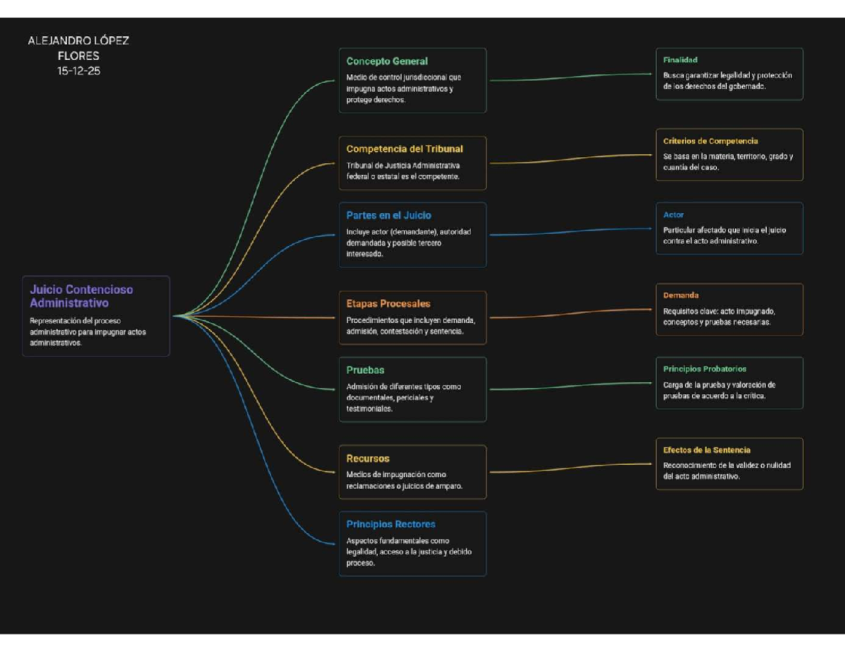 MAPA Conceptual Juicio Administrativo: Finalidad y Procedimientos - Studocu