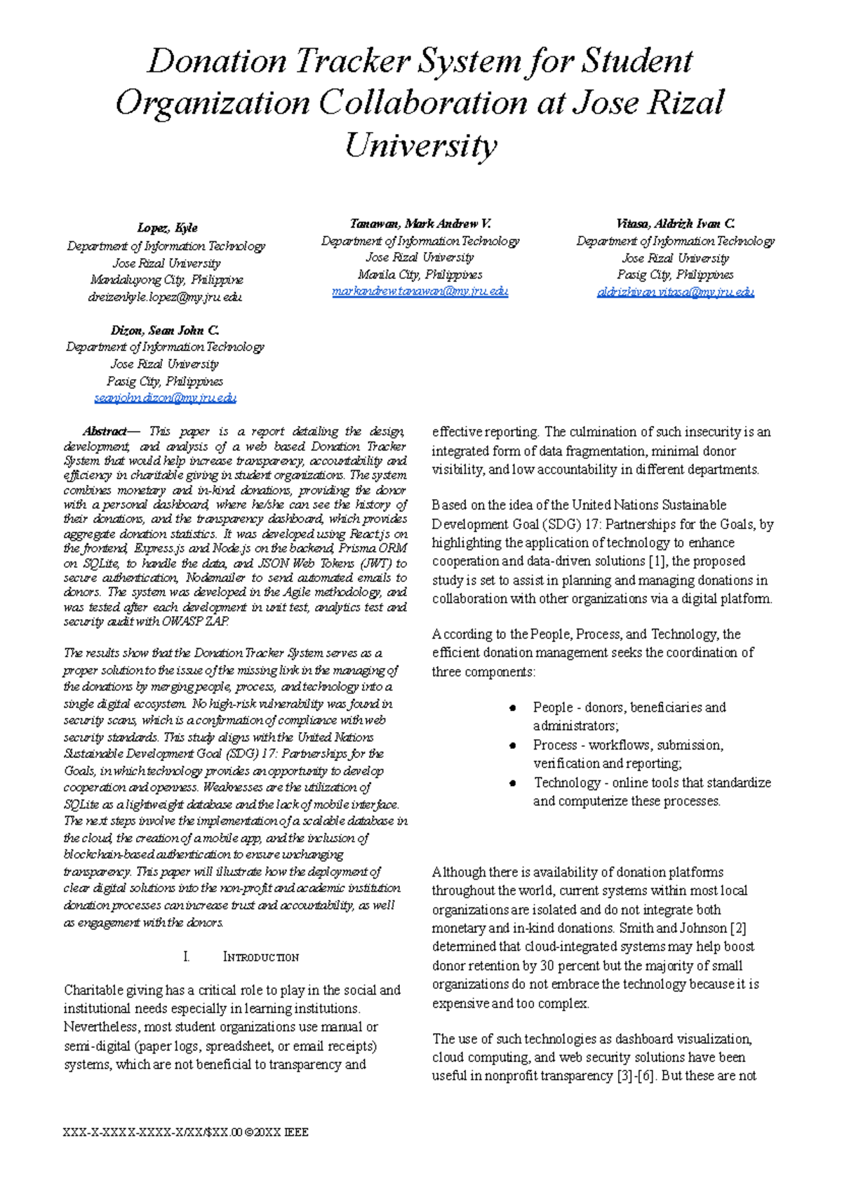 Donation Tracker System: Enhancing Transparency in Student ...