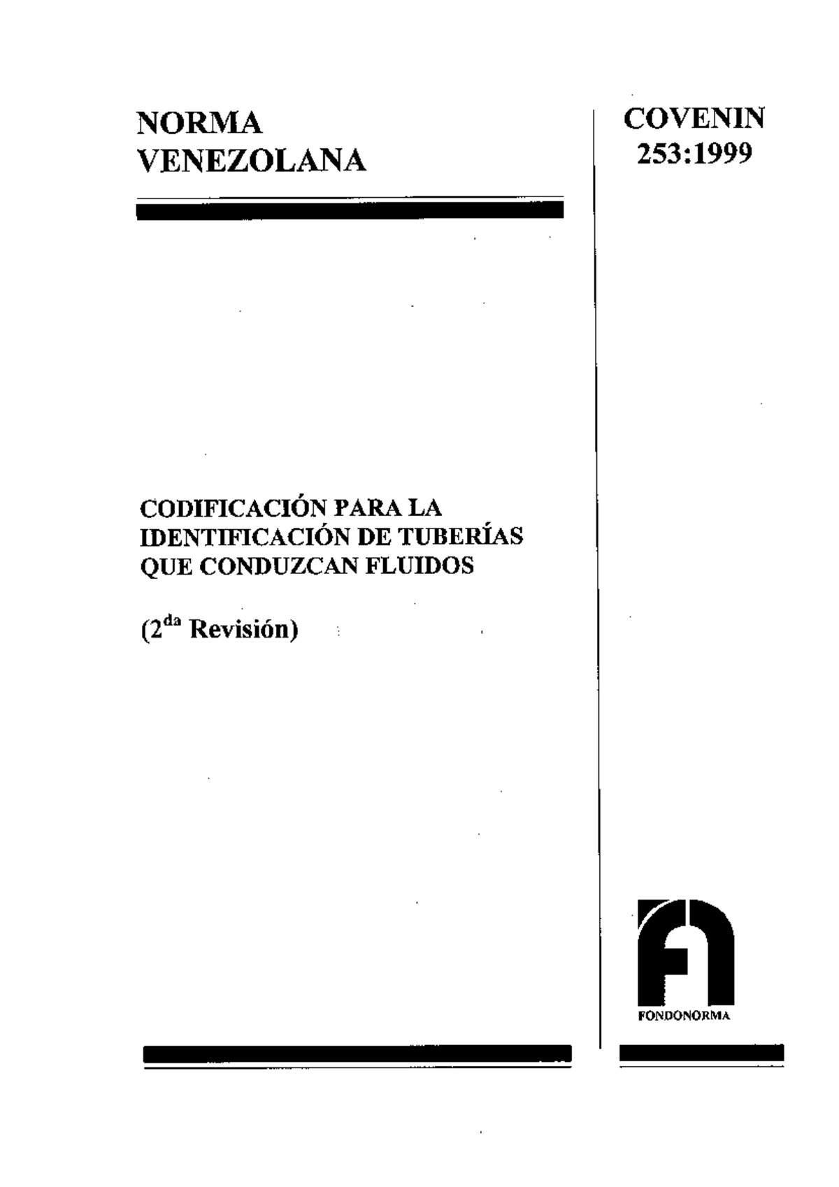 COVENIN Standards for Pipes in Venezuela - 253-1999 Guide - Studocu