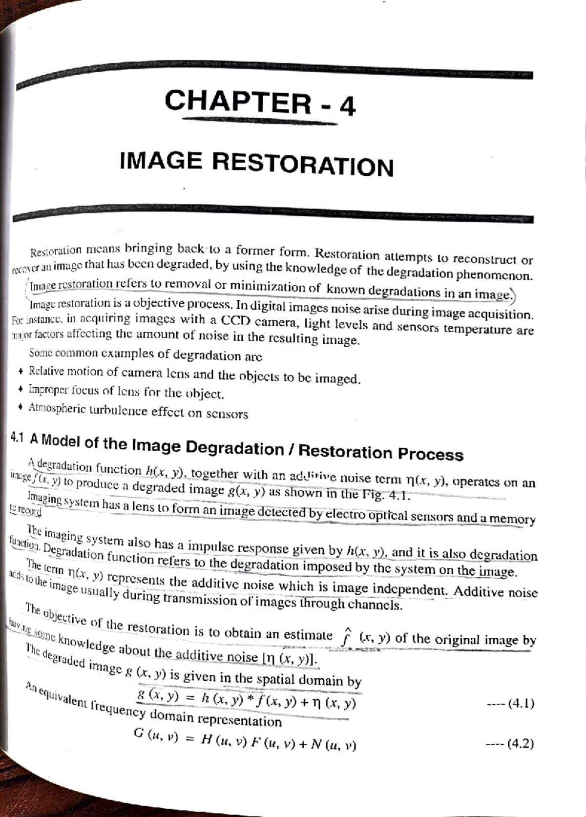 DIP Module 5 - Chapter 4: Image Restoration Techniques and Noise Models ...