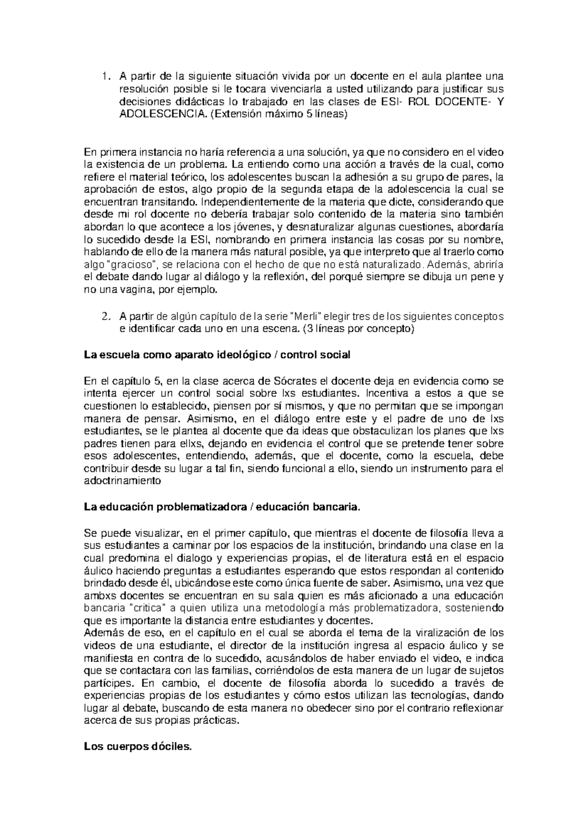 TP Final Psicología del Desarrollo y Aprendizaje II - Escuela y ...