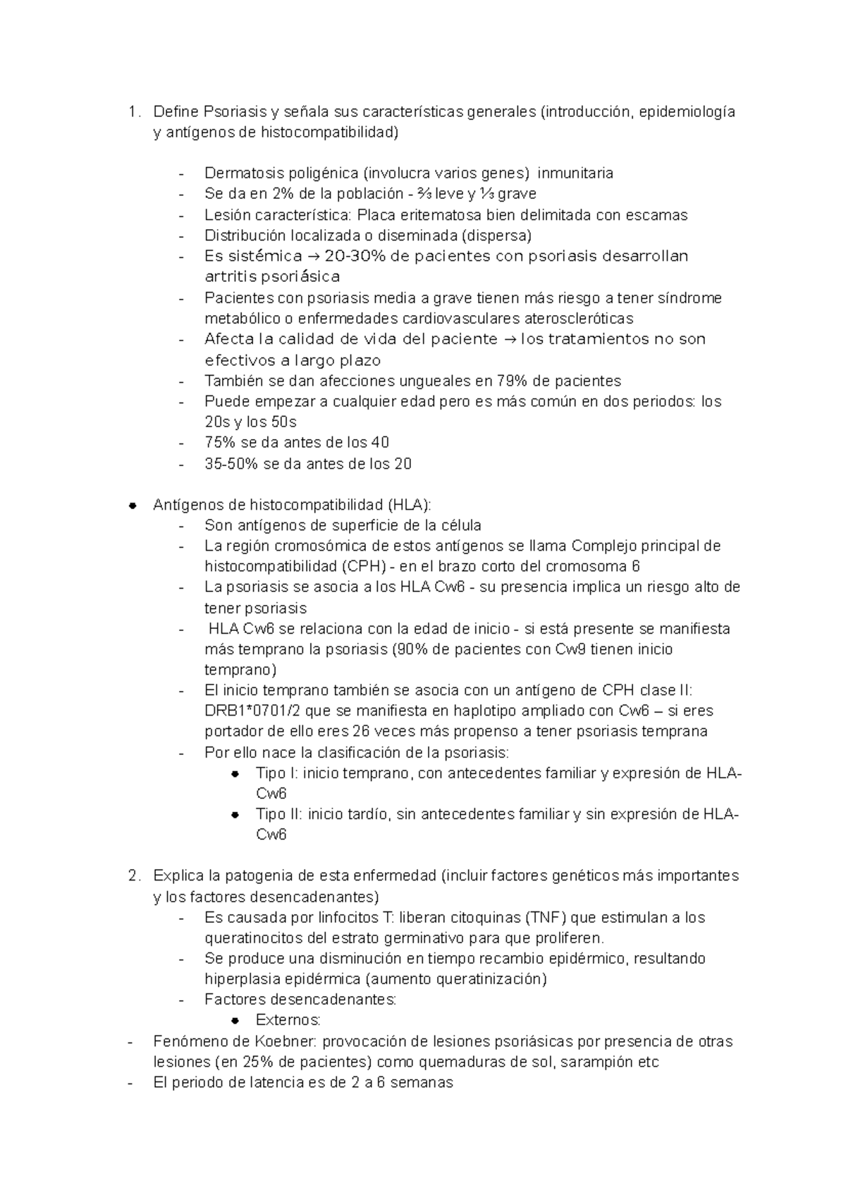 Sem 11 - Psoriasis - Una ayudita de resumenes - Define Psoriasis y ...