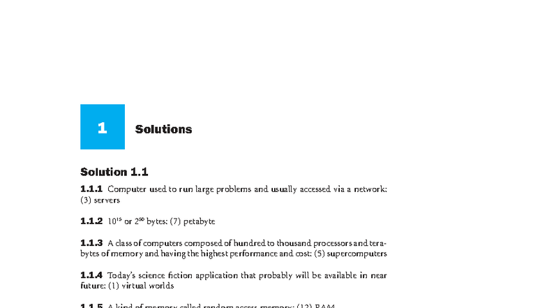 CS101 Chapter 1 Solutions and Key Concepts - Studocu