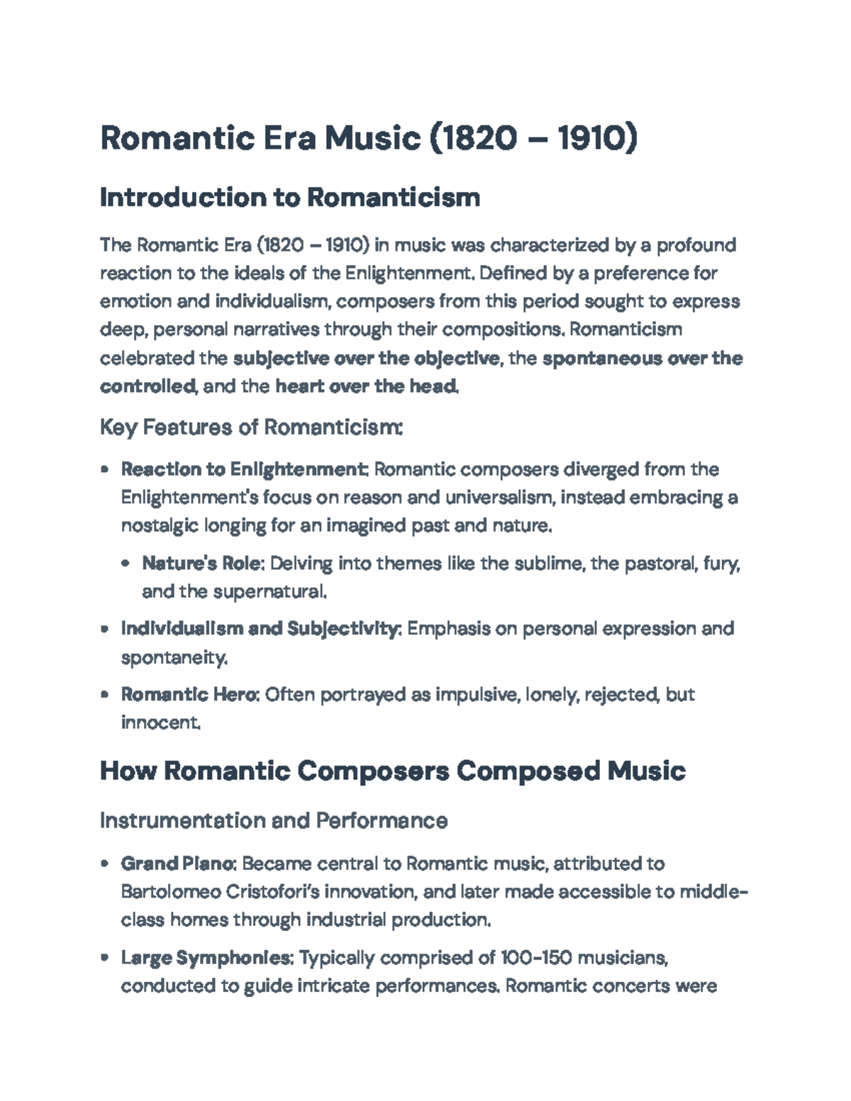 Romantic Era Music Analysis: Concepts, Composers & Context (1820-1910 ...
