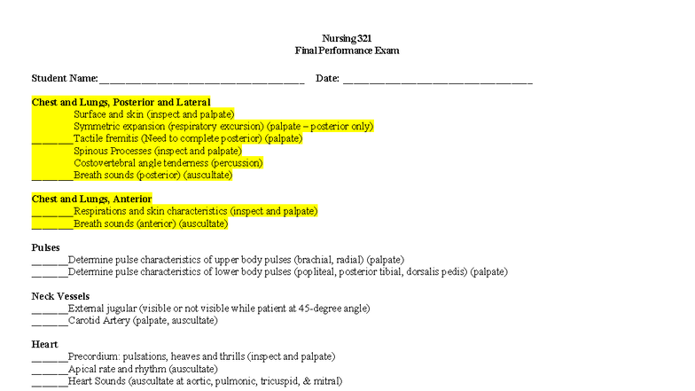 Nursing 321 Final Performance Exam: Comprehensive Assessment Part 3 ...