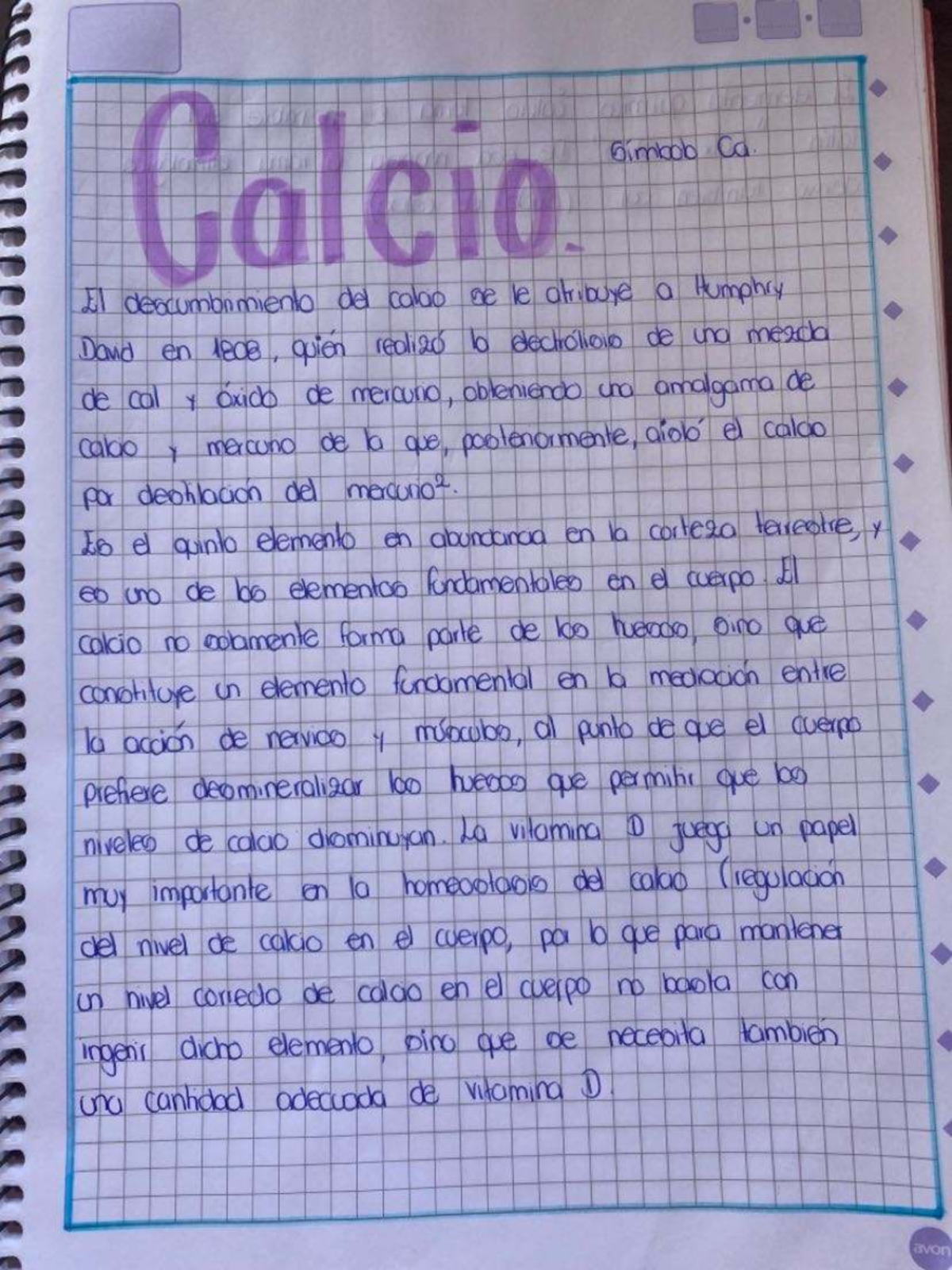 Química signed - Resumen Química - E L E N Calcio simbob Ca El ...