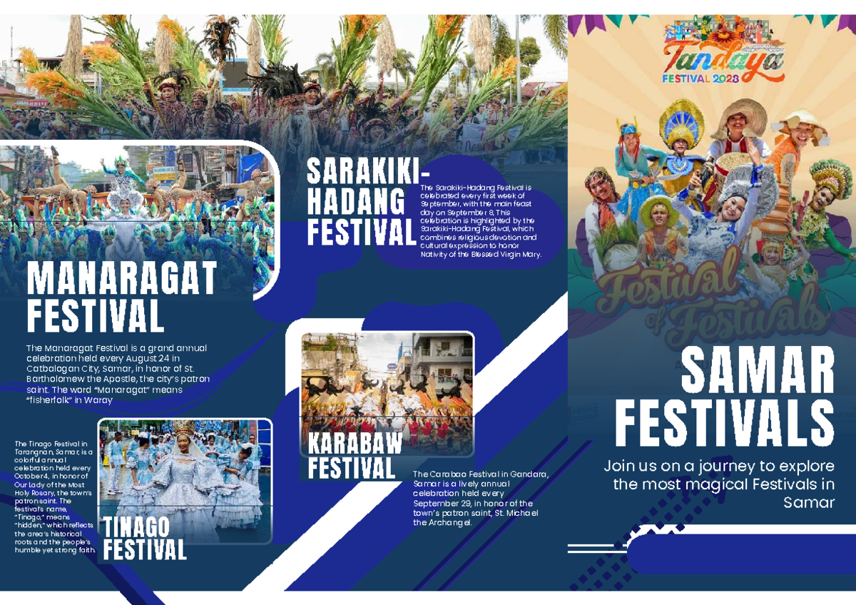 Samar Festivals: Celebrating Culture and Devotion in September - Studocu