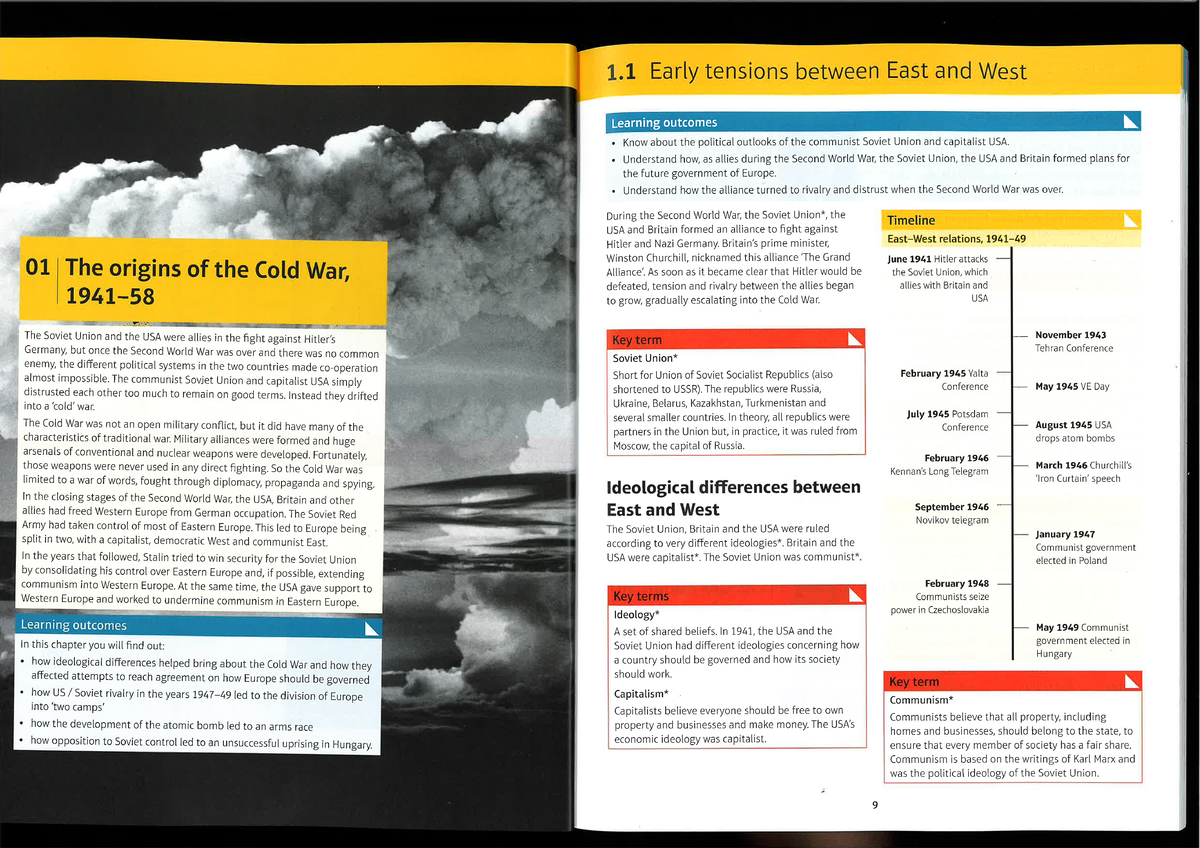 Cold War textbook- Chapter 1 and 2 - Studocu