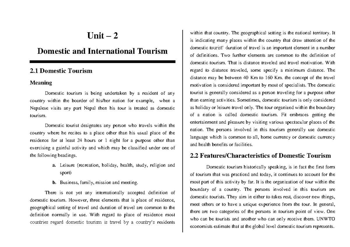 Internal tourism meaning | Insiderpuj.com