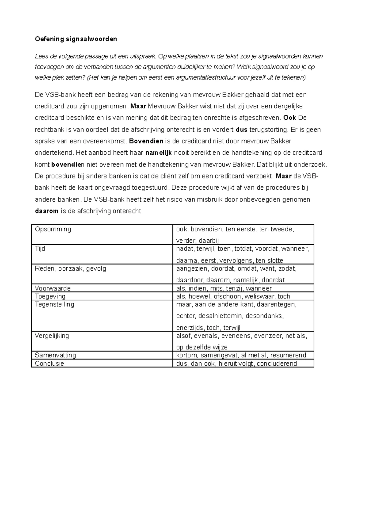 Overzicht van Signaalwoorden: Essentiële Connecties voor Teksten ...