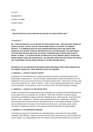 Assignment 3 sus1501 - ASSIGNMENT 3 – ITS ALL IN THE OUTCOME ...