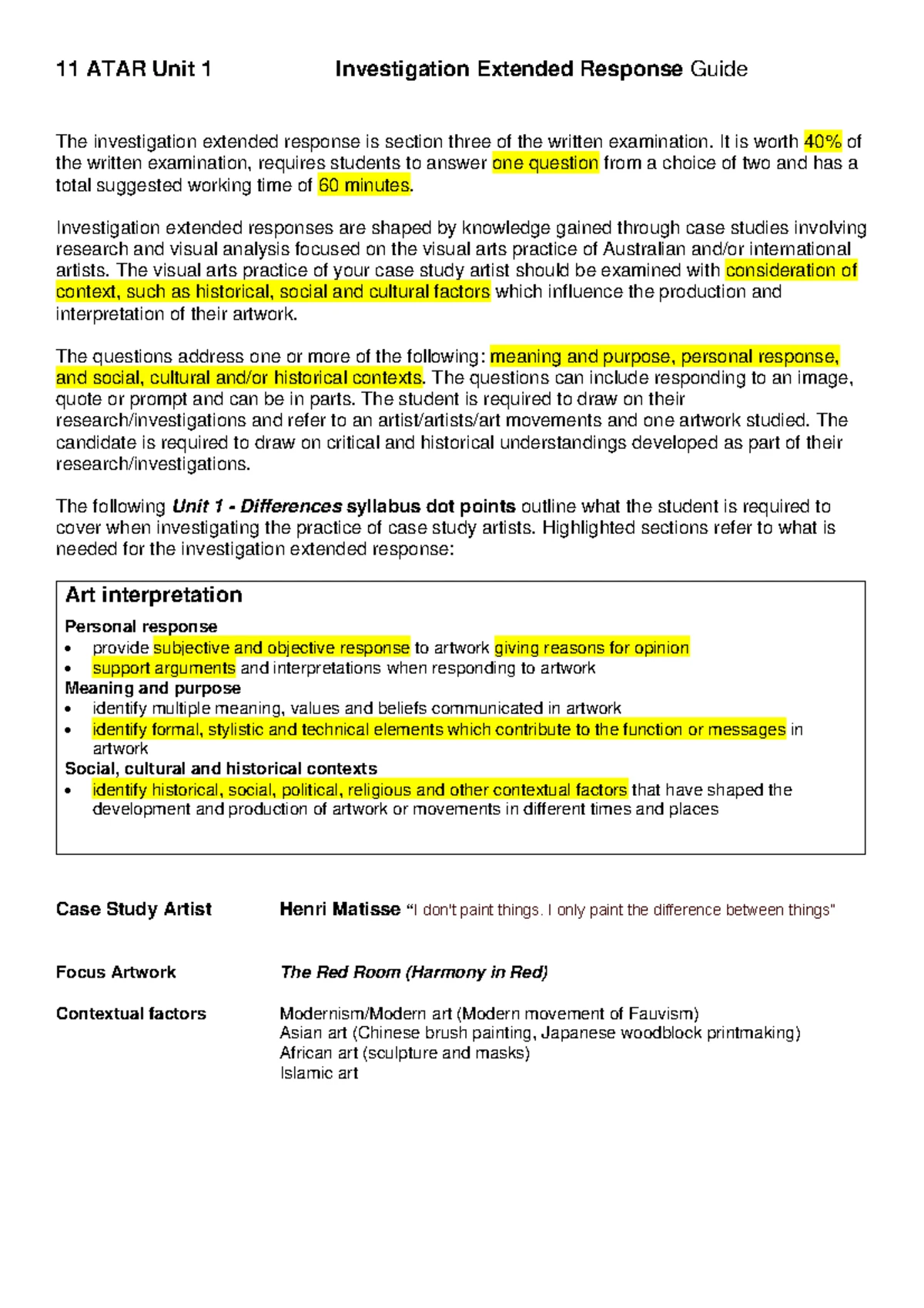 Jasper Jones Study Guide - JASPER JONES STUDY GUIDE YEAR 11 ATAR ...