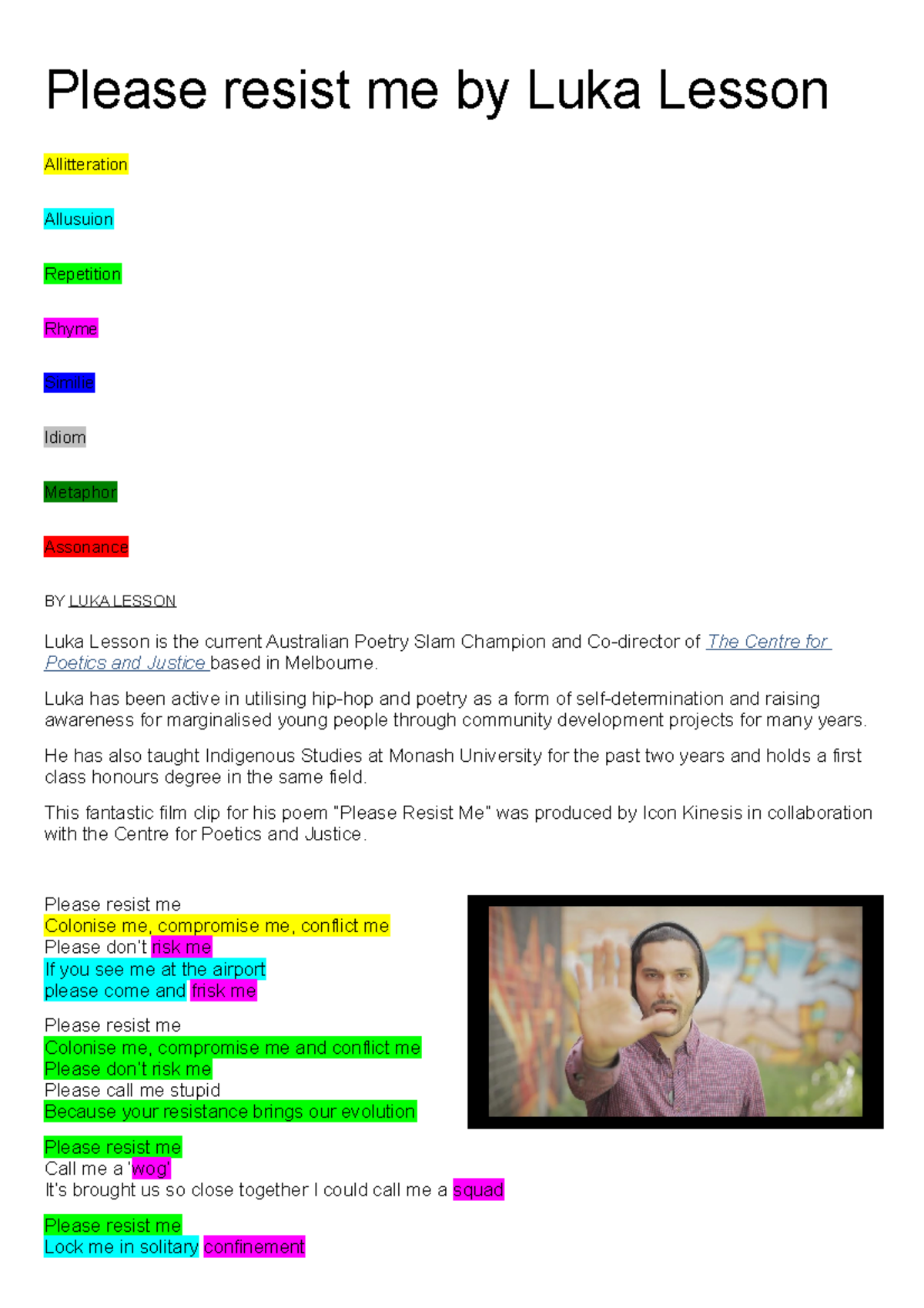Please resist me by Luka Lesson Annotated Script - Please resist me by ...