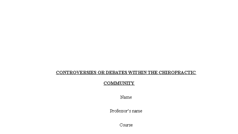 Chiropractic Community Debates: Universal Intelligence vs. Evidence ...