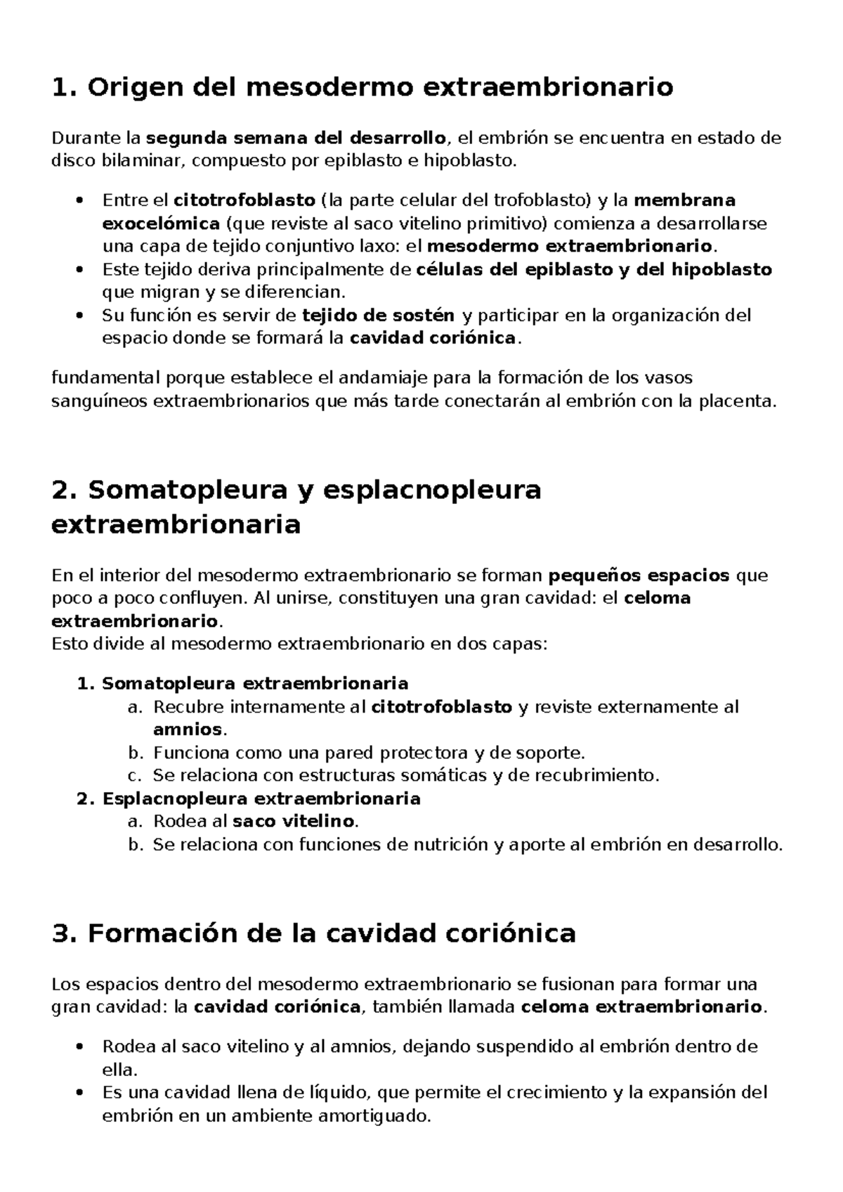 1 - Mesodermo Extraembrionario y Pedículo de Fijación en Desarrollo ...