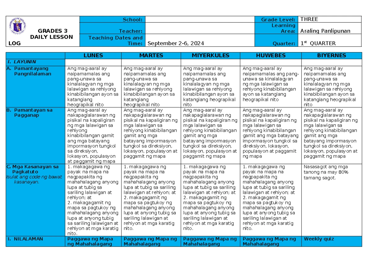 HGP 3 Week 6 - Lesson Plan on Family Structures in Homeroom Guidance ...