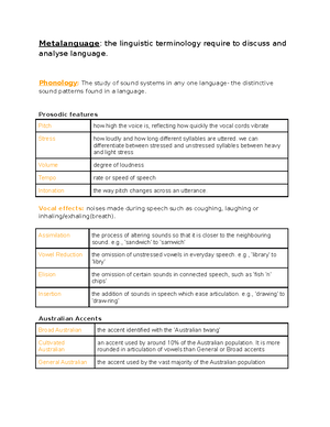 VCE English Language Study Design - © VCAA Updated – version 1. © VCAA ...