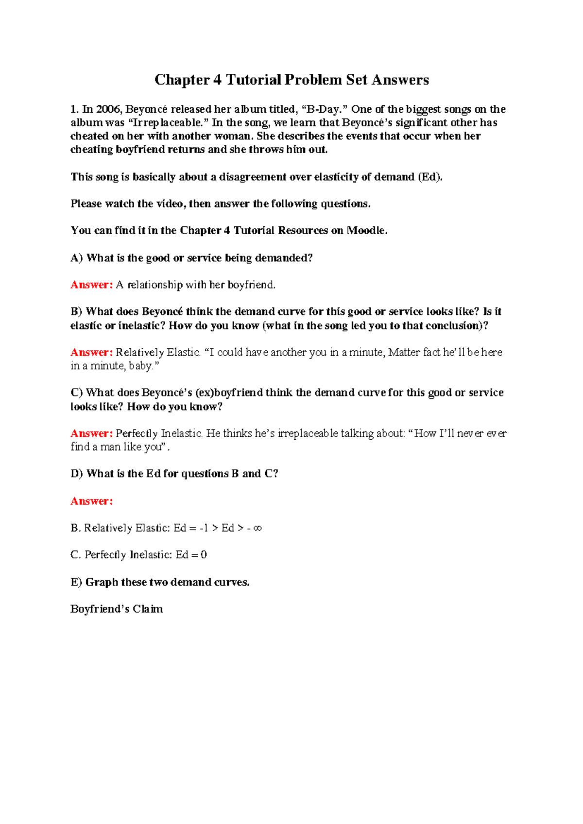 Chapter 4 Tutorial Problem Set Answers - Chapter 4 Tutorial Problem Set ...