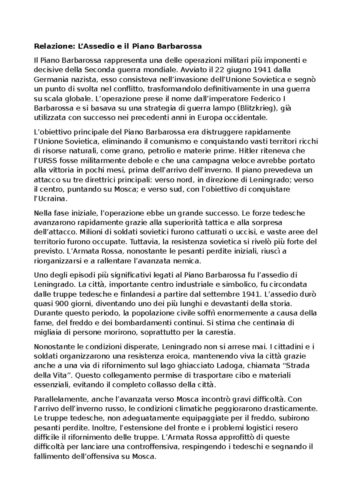 Piano Barbarossa: Strategia e Conseguenze nella II Guerra Mondiale ...